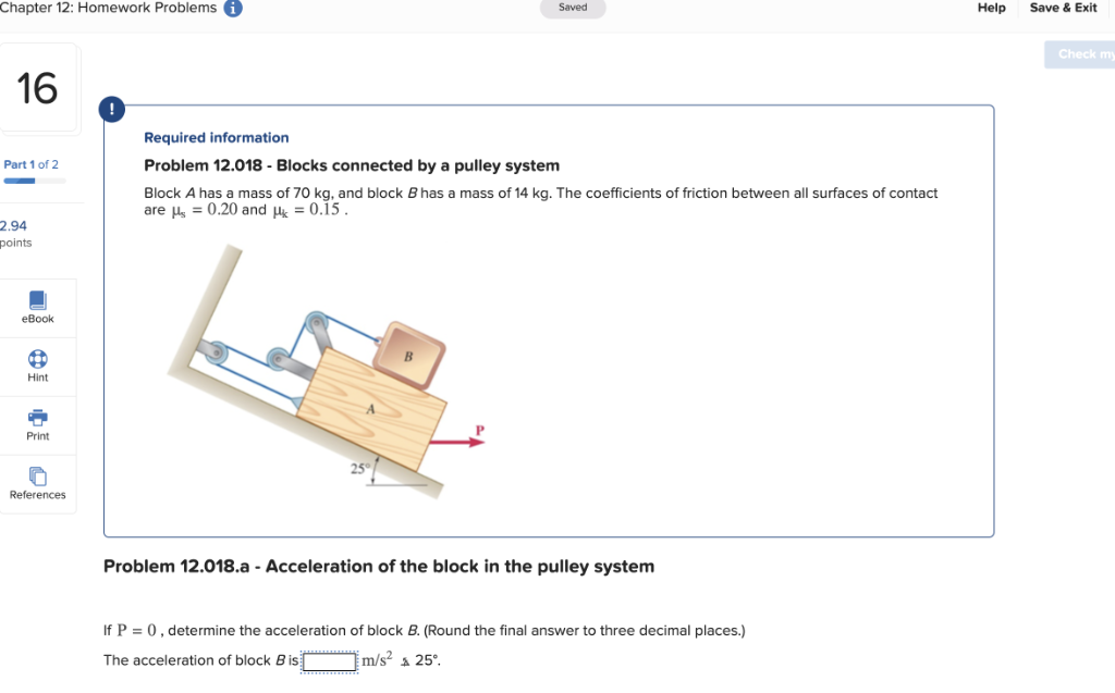 Chapter 12: Homework Problems Sond Help Save & Exit 16 ... | VIPSolutions